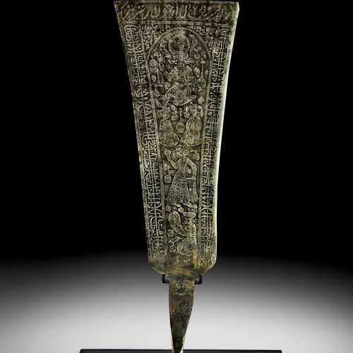 A LARGE DOUBLE-SIDED MAJESTIC ZAND BUTCHER'S STEEL CLEAVER - Hatefi ...